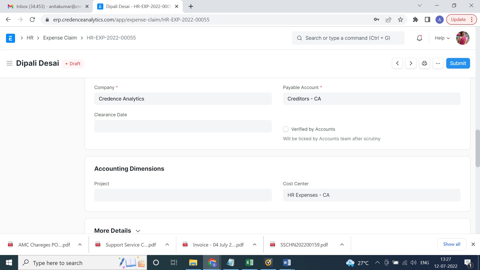 Credence Analytics - Expense Claim Submission Manual